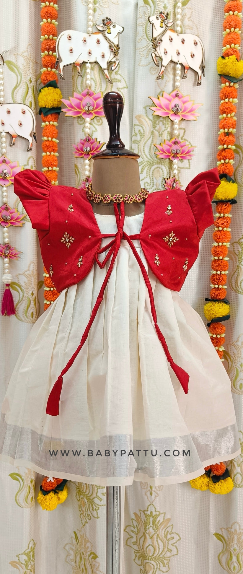 🌾🌾Red & White Kerala Coat Modal Frock || Vishu Collection || 2024 ||🌾🌾 ...